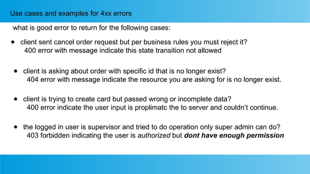 HTTP Status Codes you should know and use while building APIs | PPTX