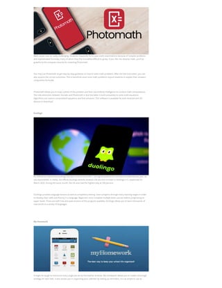 4 Apps to support You With Your School work | Desire Nation | PDF