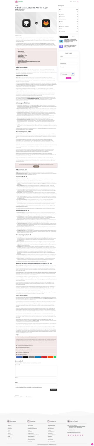 Github Vs Gitlab What Are The Major Difference Pdf