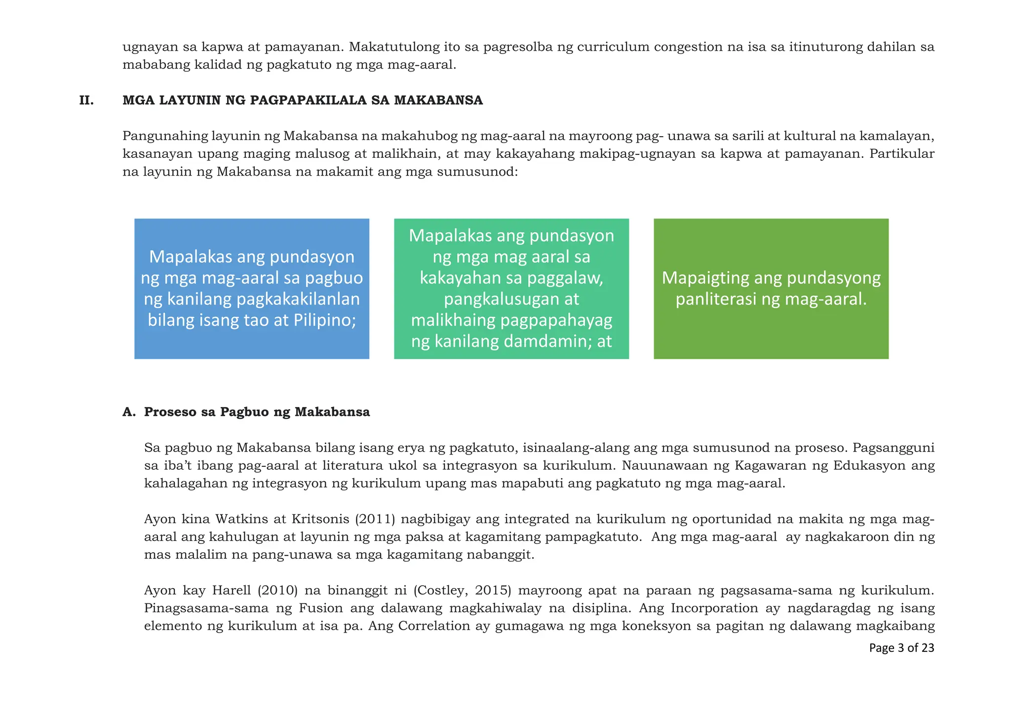 Matatag Curriculum Grade 1 Makabansa mak | PDF