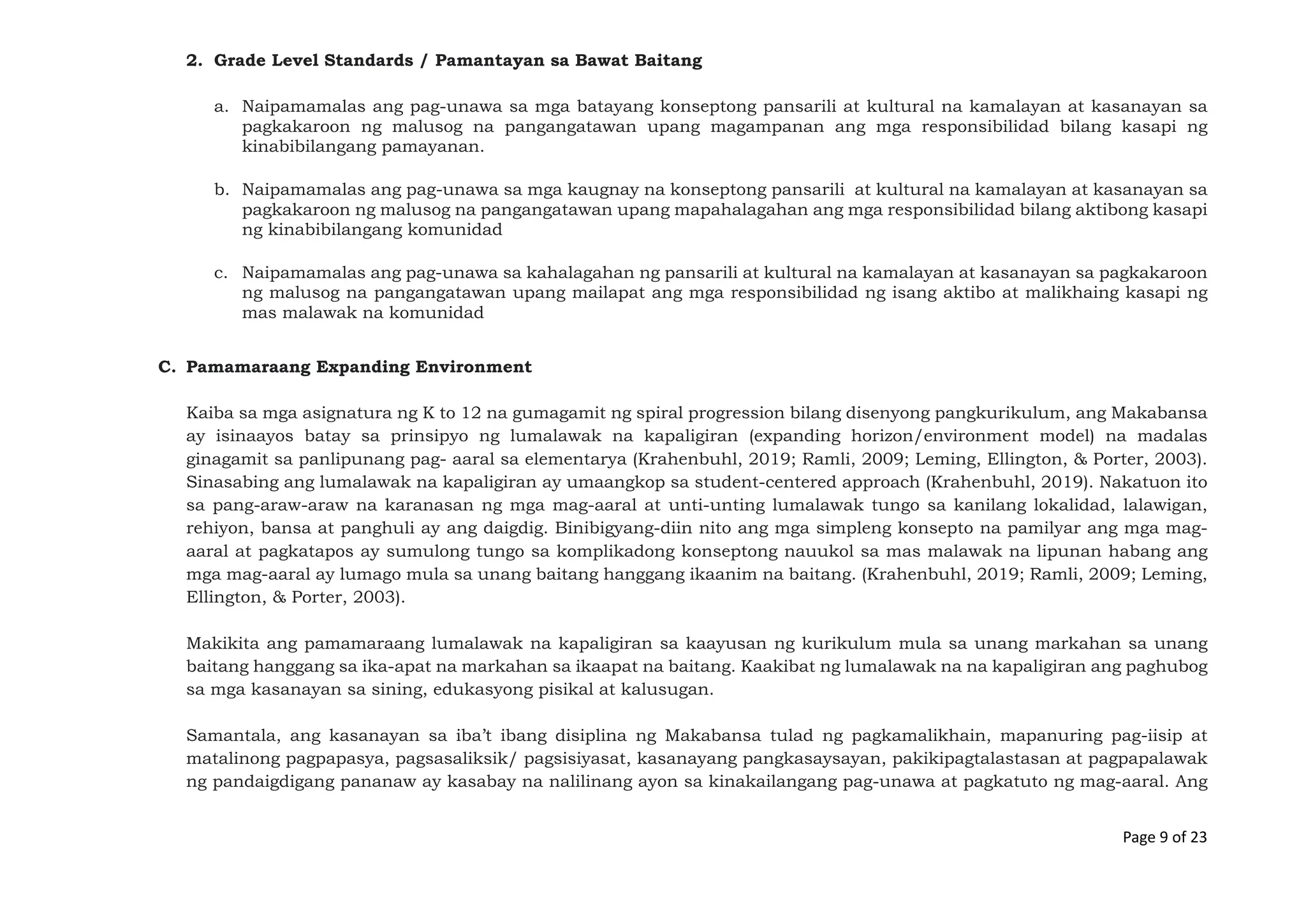 Matatag Curriculum Grade 1 Makabansa mak | PDF