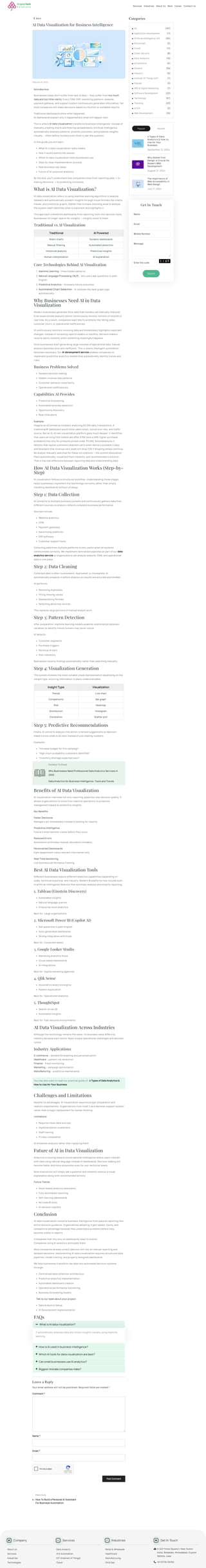 AI Data Visualization for Business Intelligence | PDF