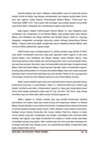 Tugasan bmm 3112 perkembangan bahasa melayu | DOCX