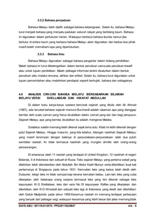Tugasan bmm 3112 perkembangan bahasa melayu | DOCX