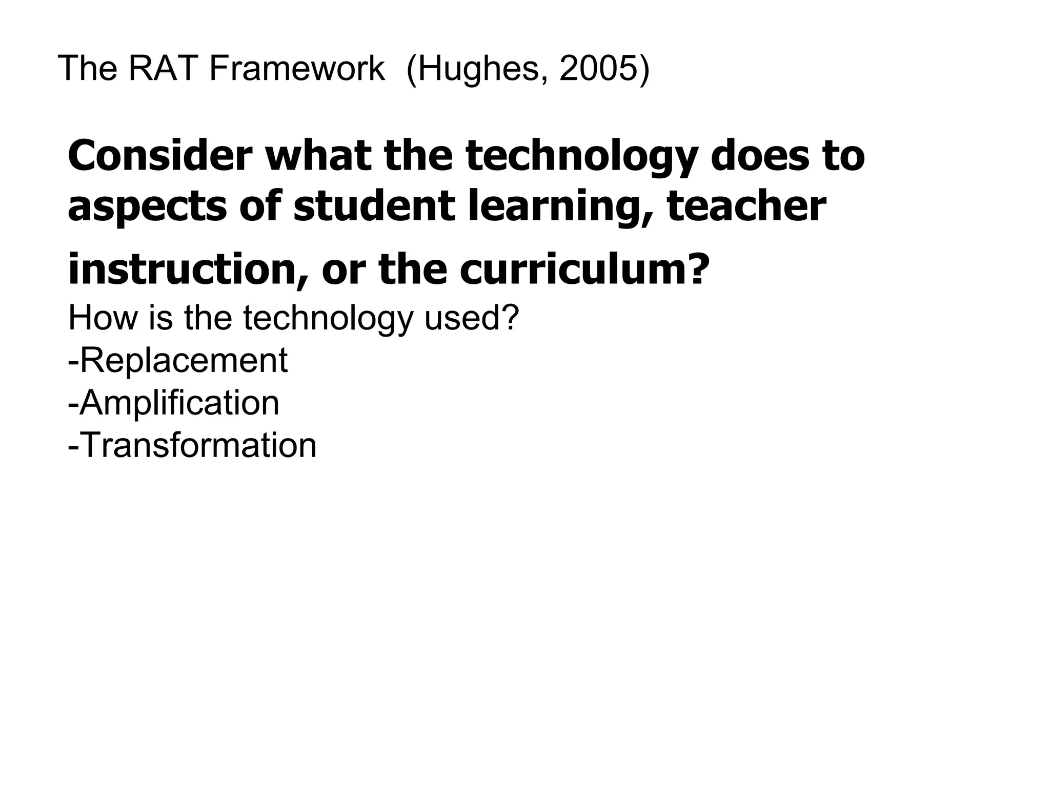 Technology integration Considering TPACK and RAT | PPSX