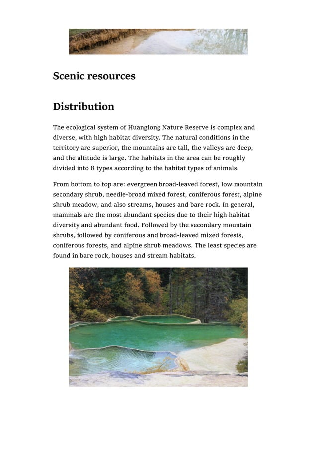 Huanglong scenic area | PDF