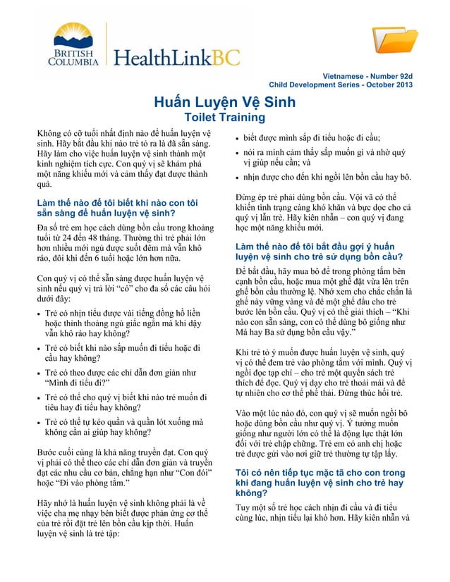 Huấn Luyện Vệ Sinh | PDF