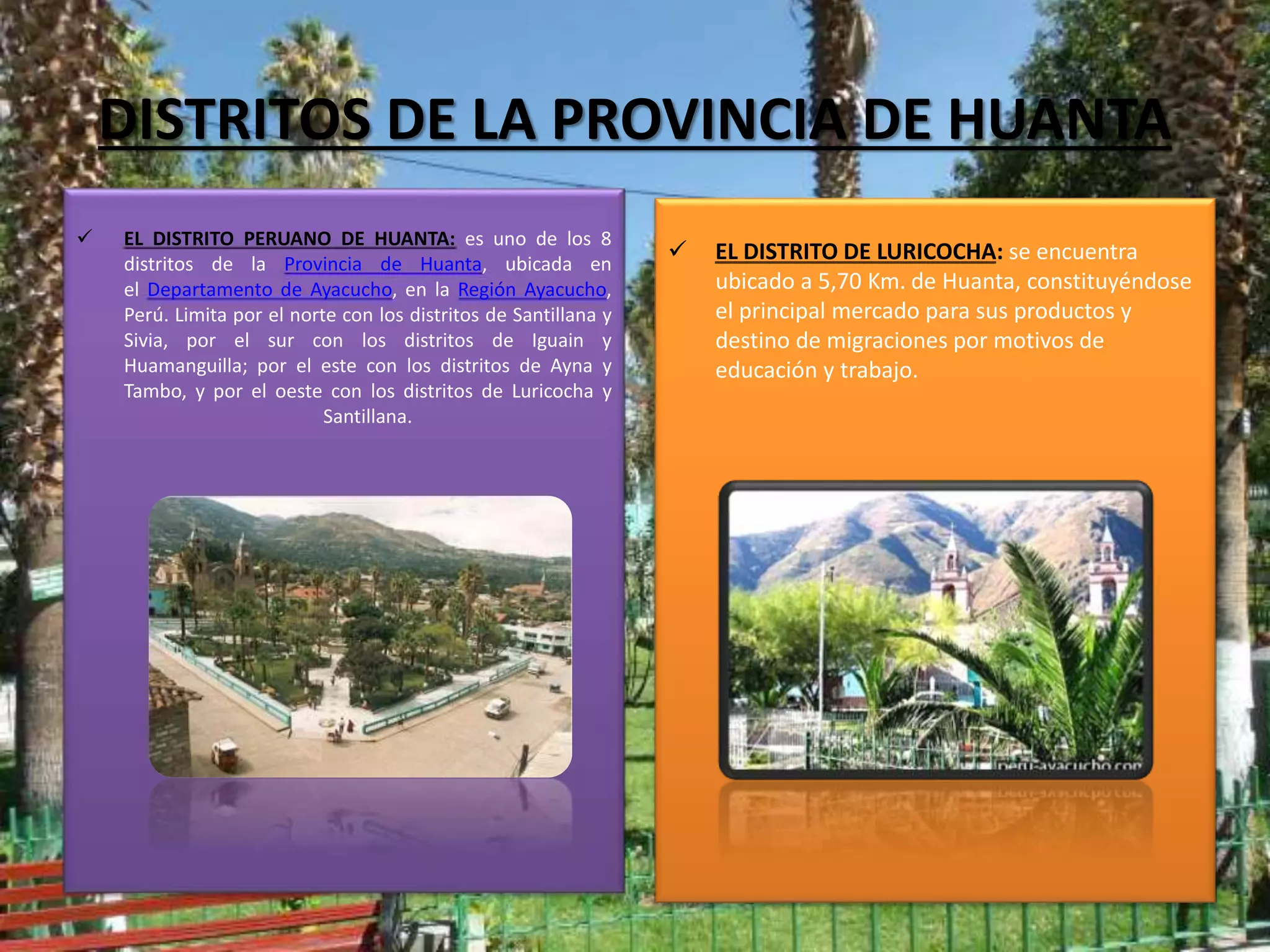 Huanta y sus Distritos | PPTX