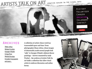 Artists Talk On Art Archives Page | PDF | Fine Art