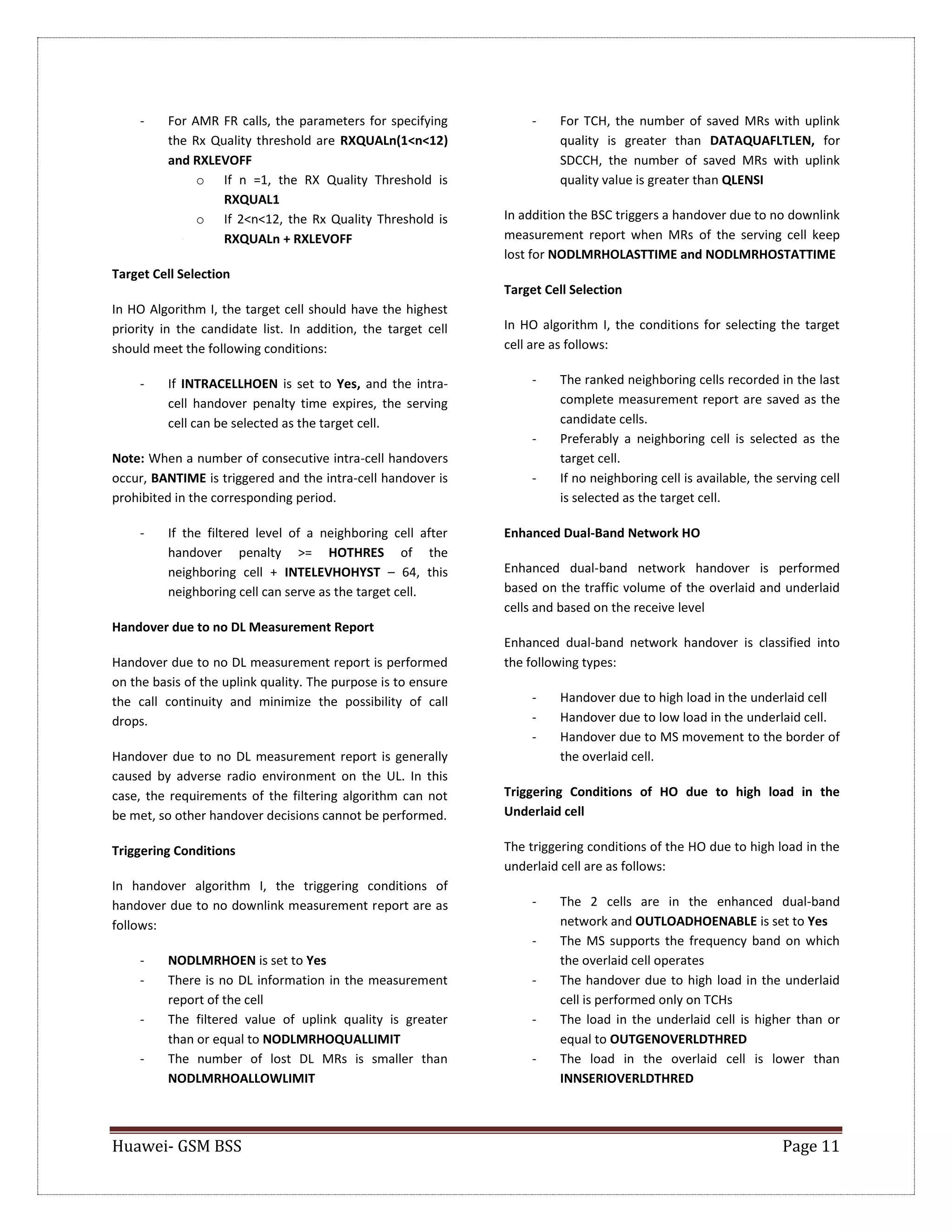 08102014_Huawei handovers-handover-algo | PDF