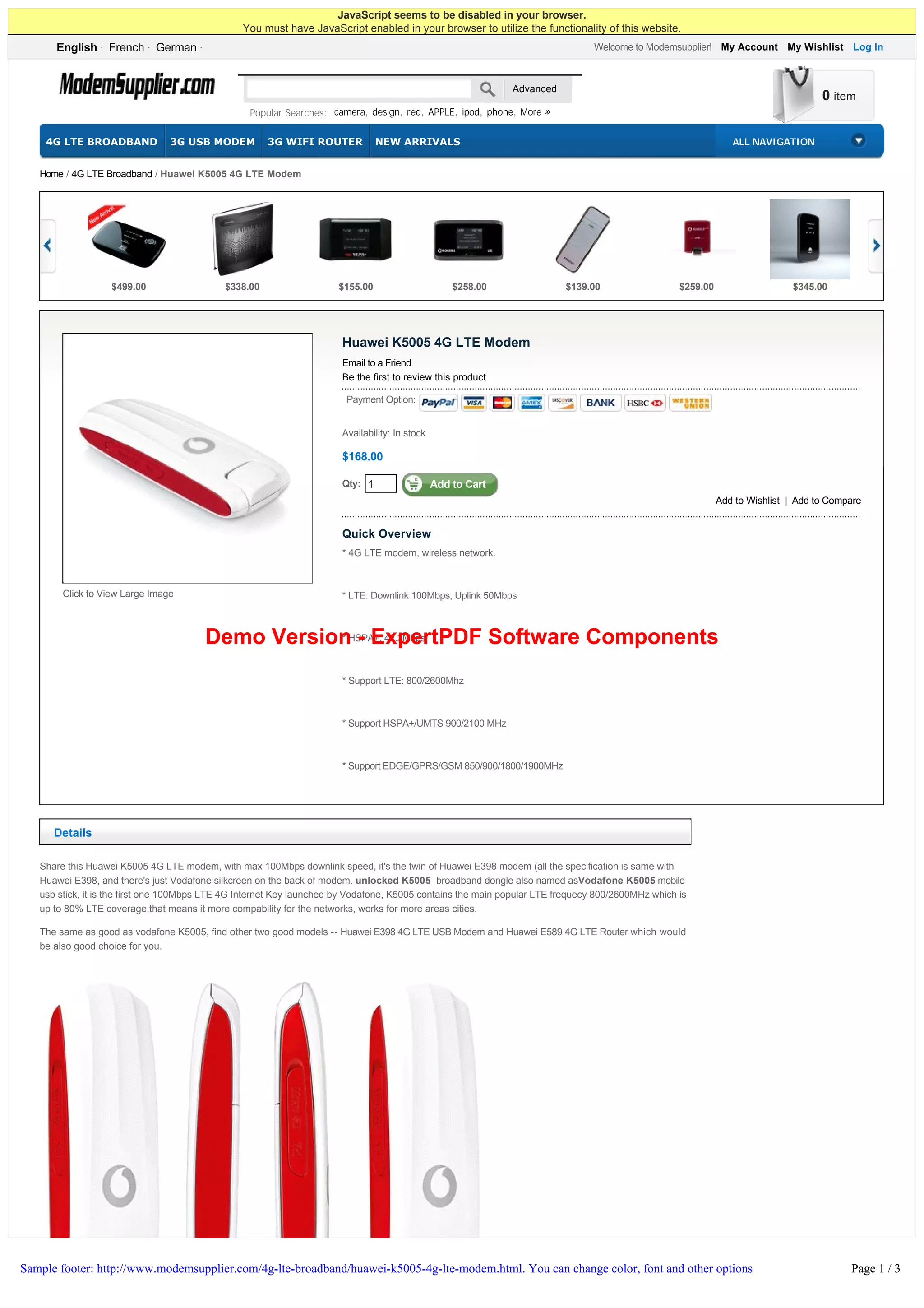 Huawei k5005 4g lte modem | PDF