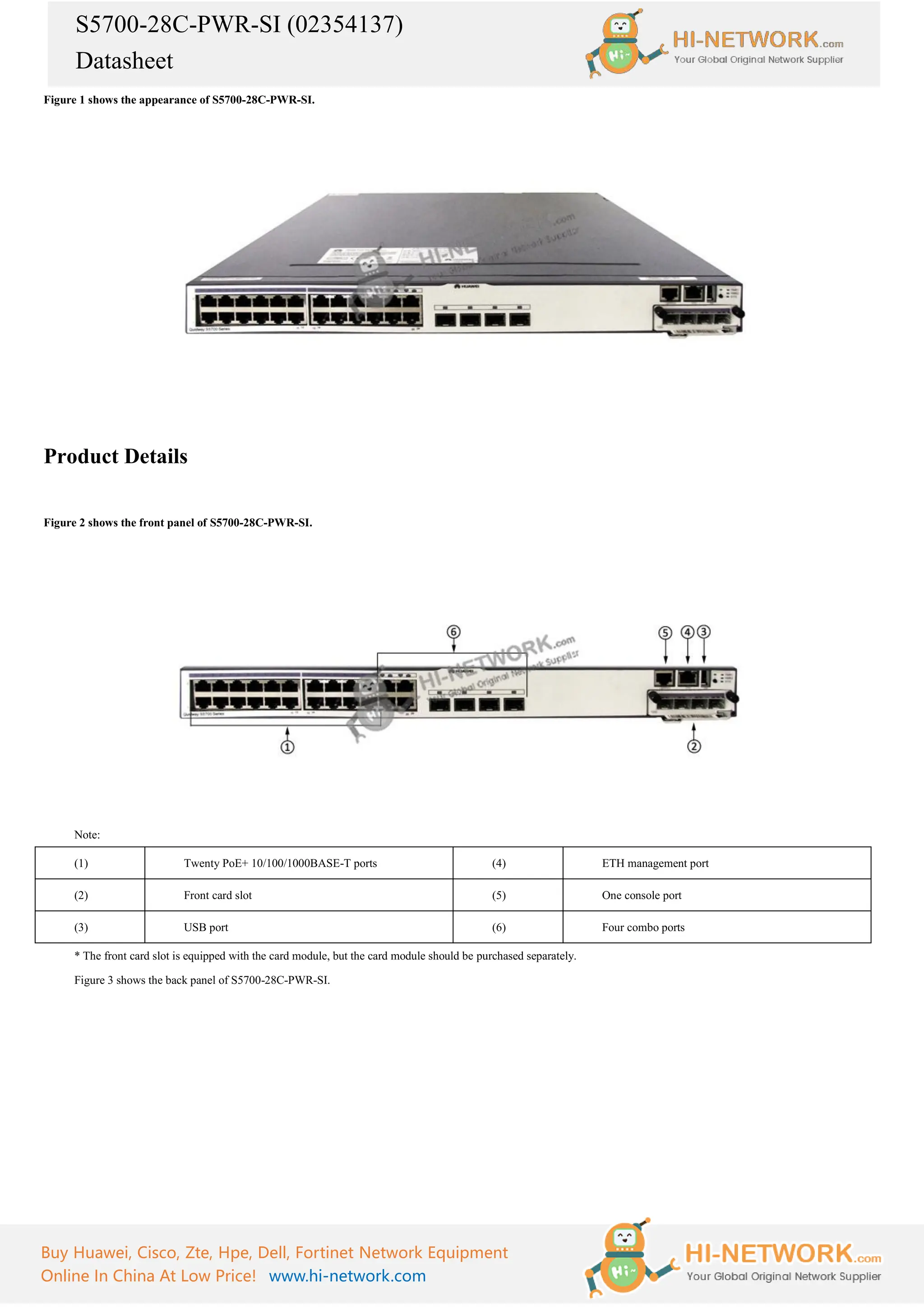 huawei-s5700-28c-pwr-si-brochure-datasheet.pdf | Computer Networking | Computing