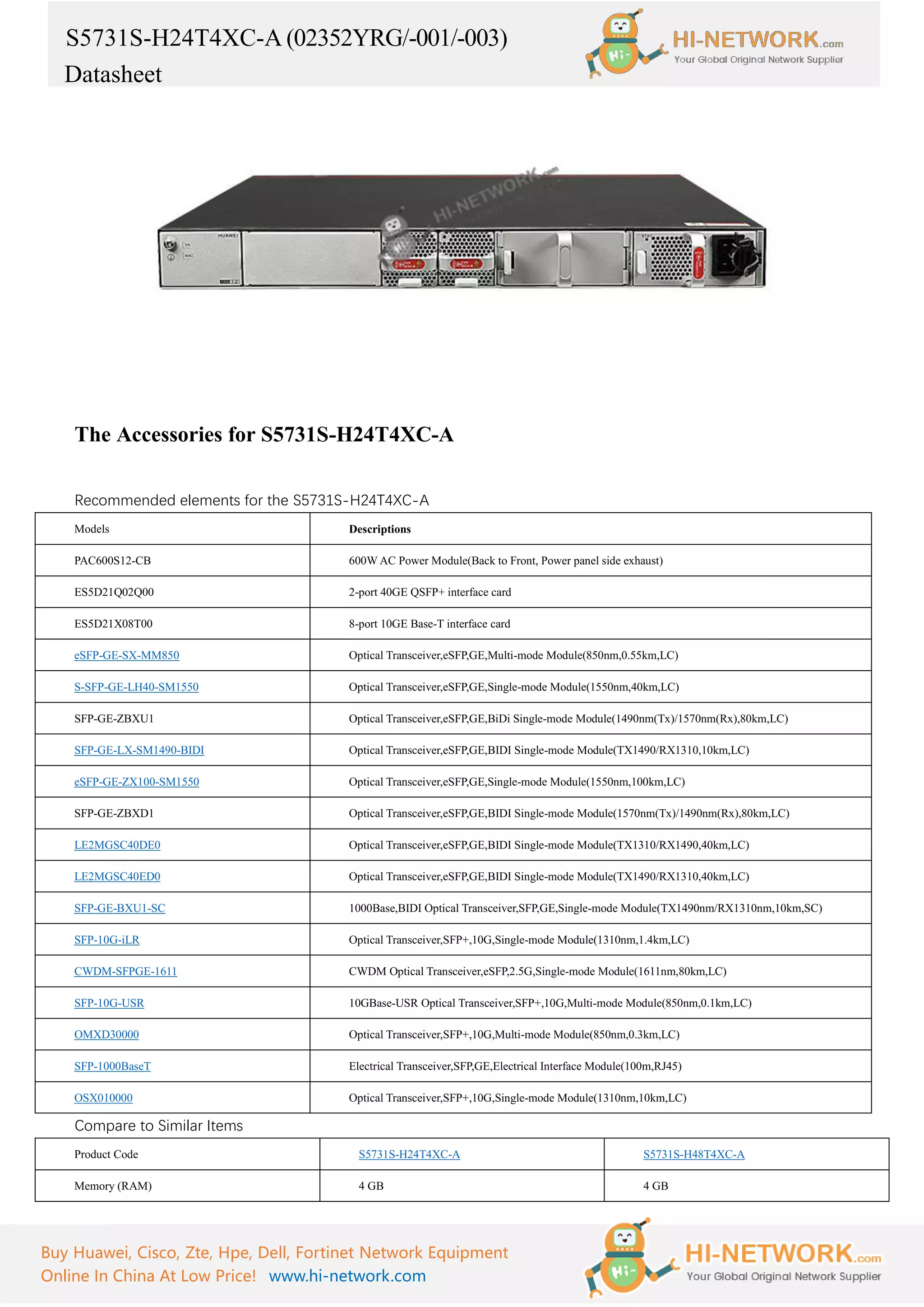 huawei-s5731s-h24t4xc-a-brochure-datasheet.pdf | Computer Peripherals | Computing