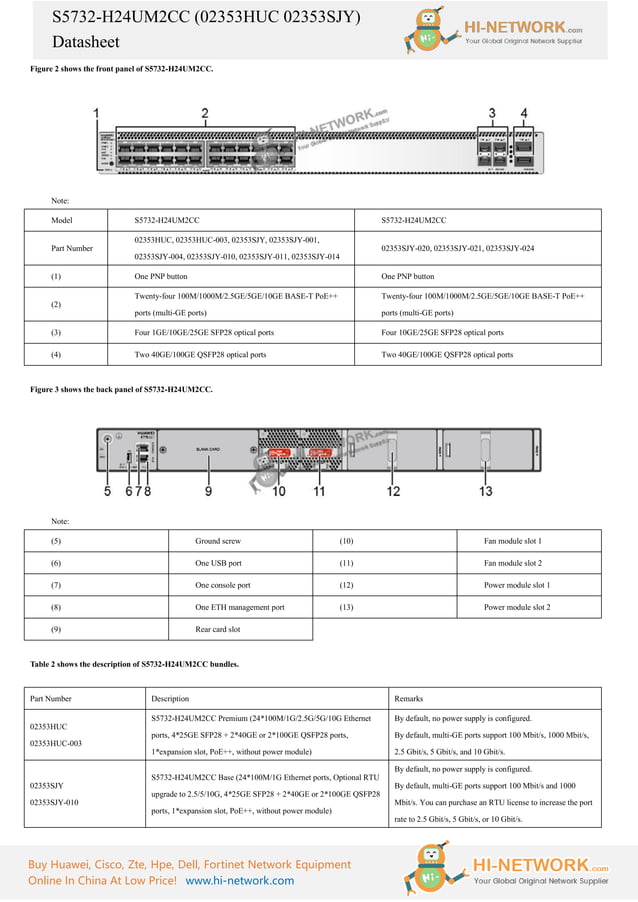 huawei-s5732-h24um2cc-brochure-datasheet.pdf | Computer Peripherals | Computing