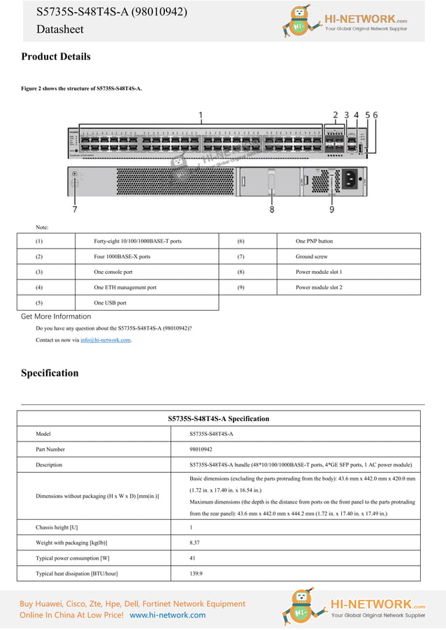 huawei-s5735s-s48t4s-a-brochure-datasheet.pdf | Computer Networking | Computing