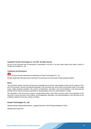 Huawei AC6508 Wireless Access Controller Datasheet.pdf