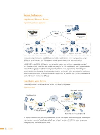Huawei ar2200 series enterprise routers datasheet | PDF | Internet ...