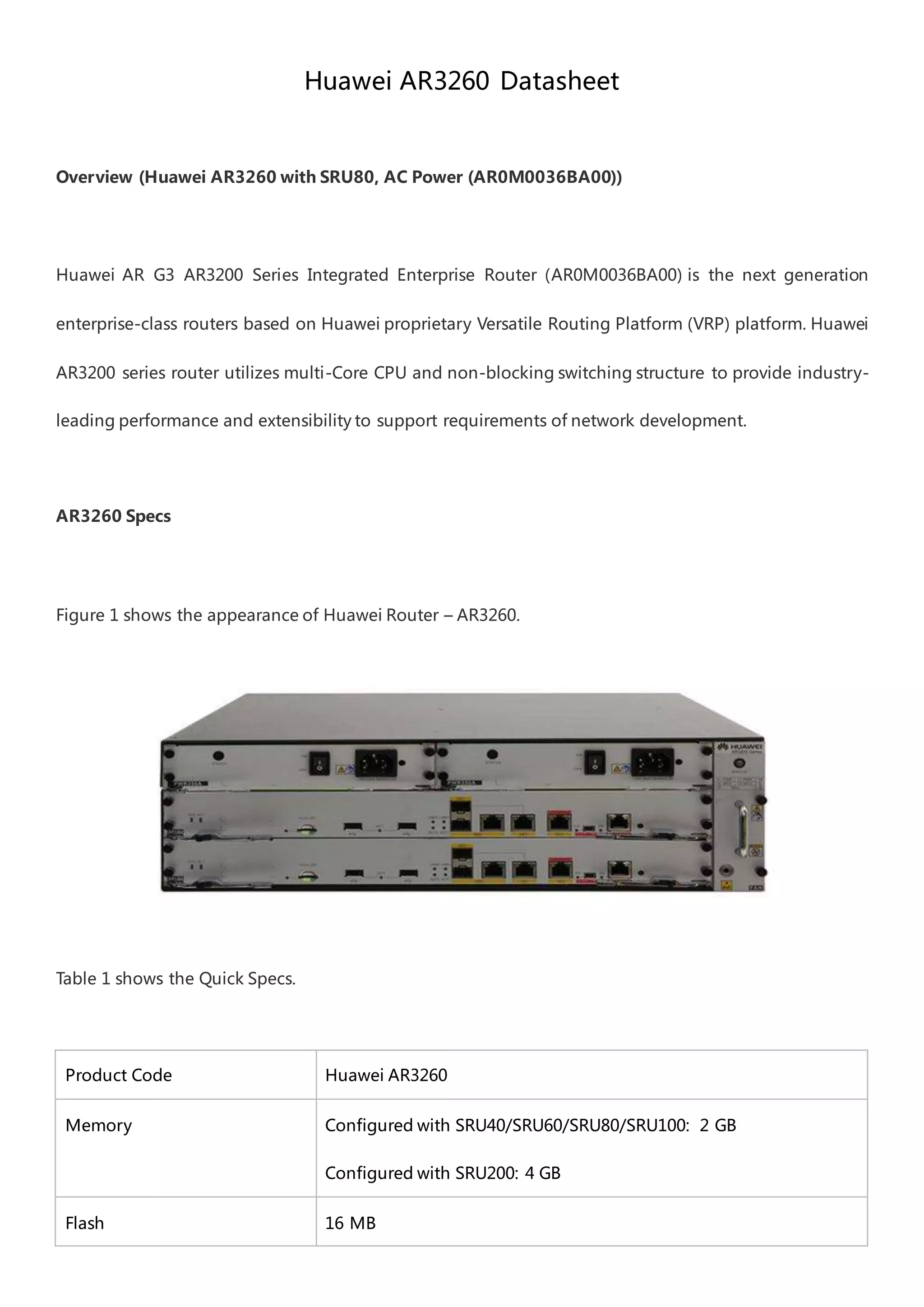 Huawei ar3260 datasheet | DOCX