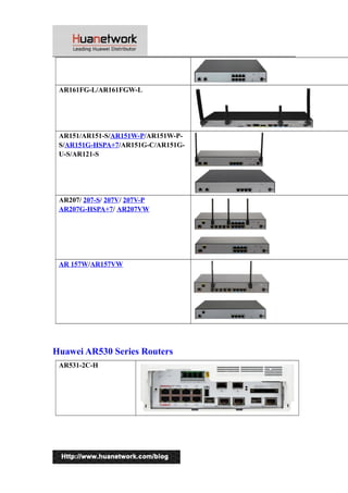 Huawei AR Series Routers Application Comparison and Overview | DOC | Computer Networking | Computing