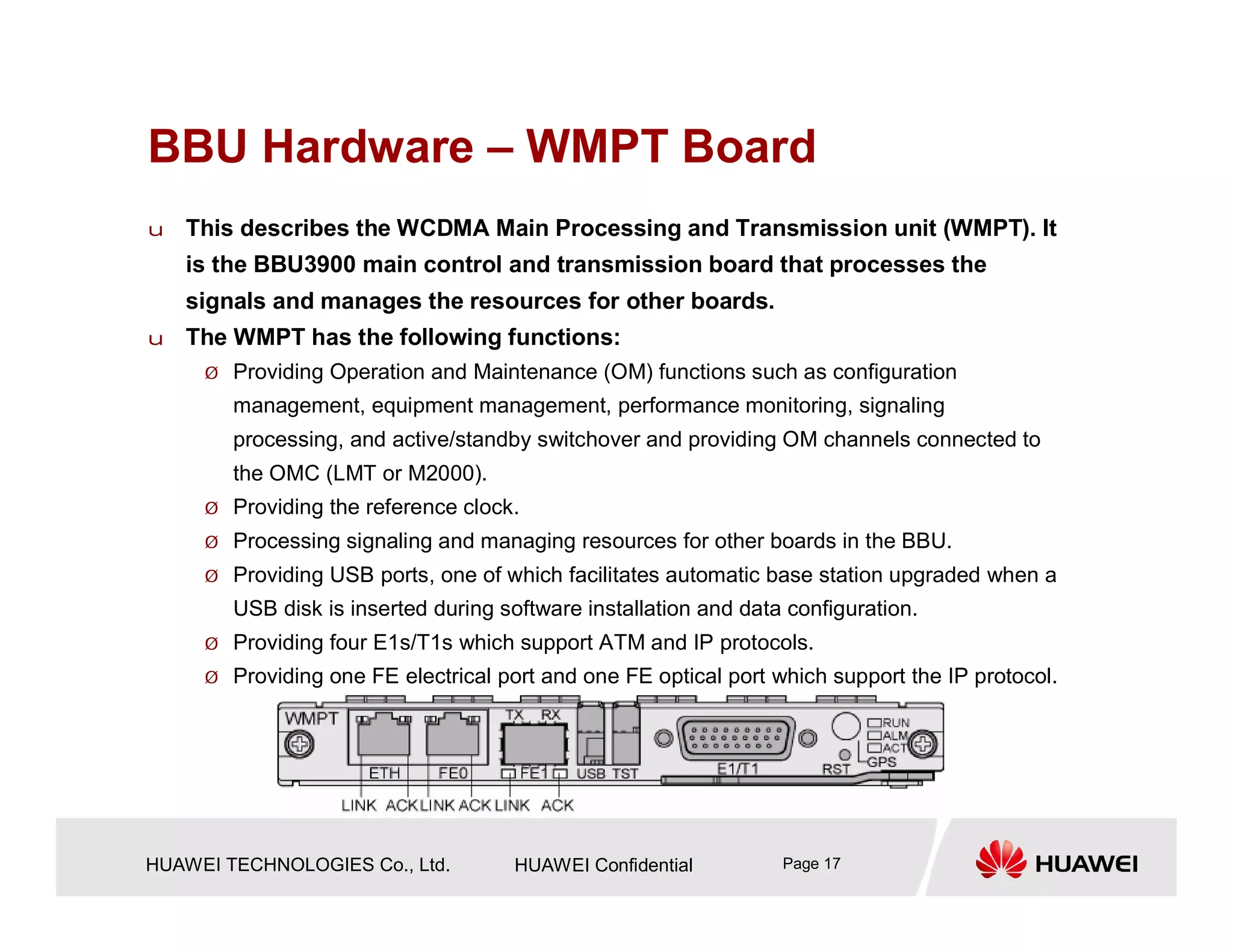 Huawei BTS 3900 Hardware Structure | PDF