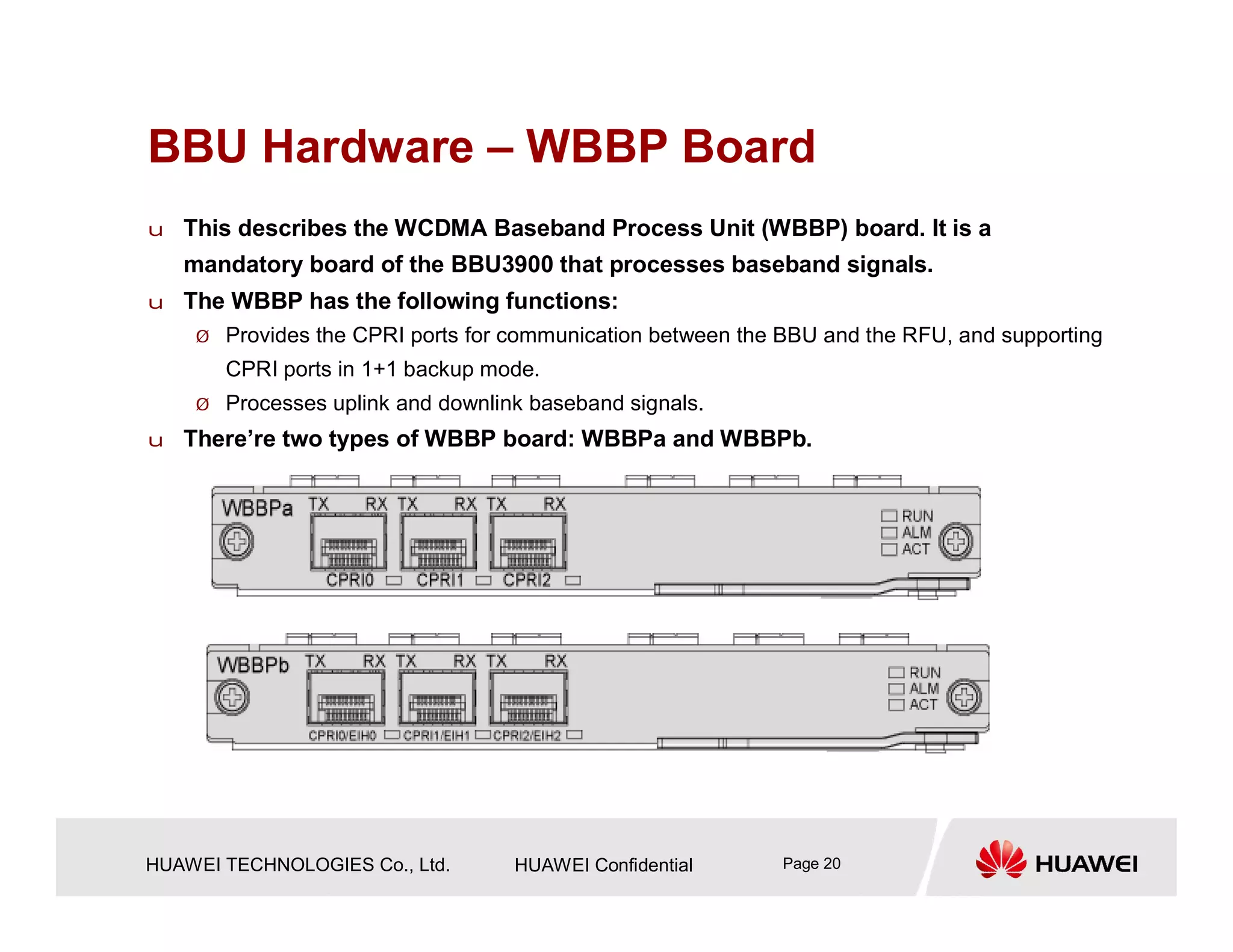 Huawei BTS 3900 Hardware Structure | PDF