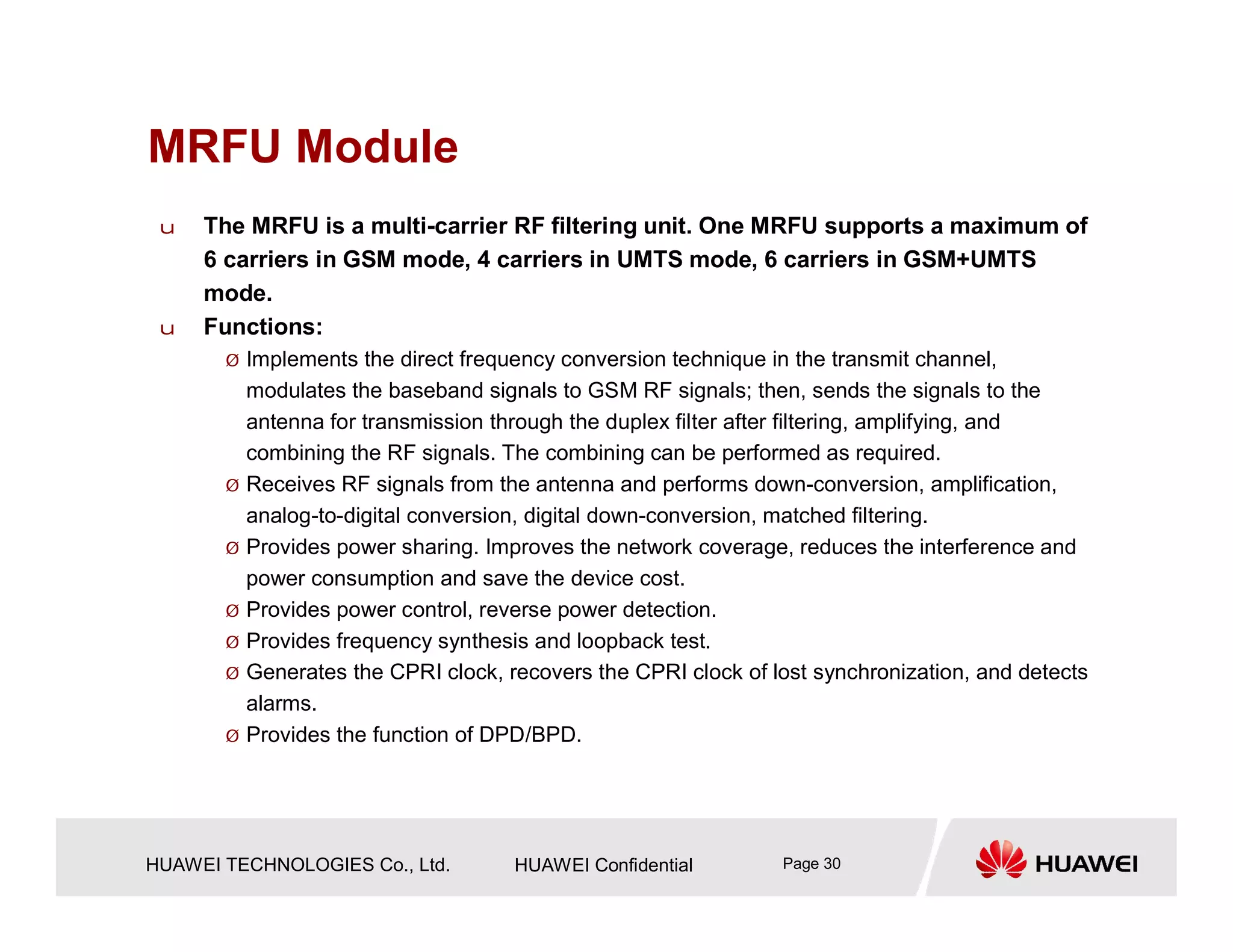 Huawei BTS 3900 Hardware Structure | PDF
