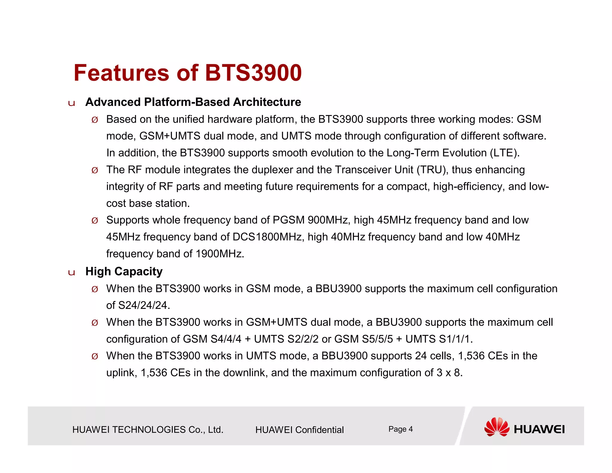 Huawei BTS 3900 Hardware Structure | PDF