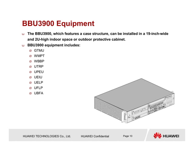 Huawei BTS 3900 Hardware Structure | PDF