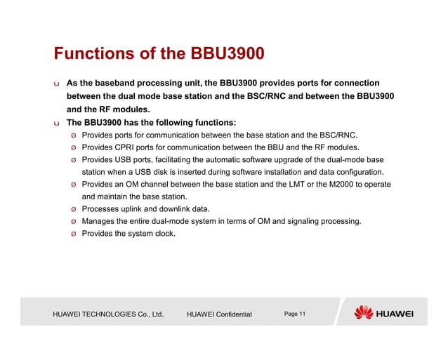 Huawei BTS 3900 Hardware Structure | PDF