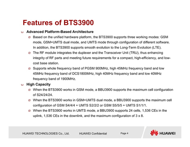 Huawei BTS 3900 Hardware Structure | PDF