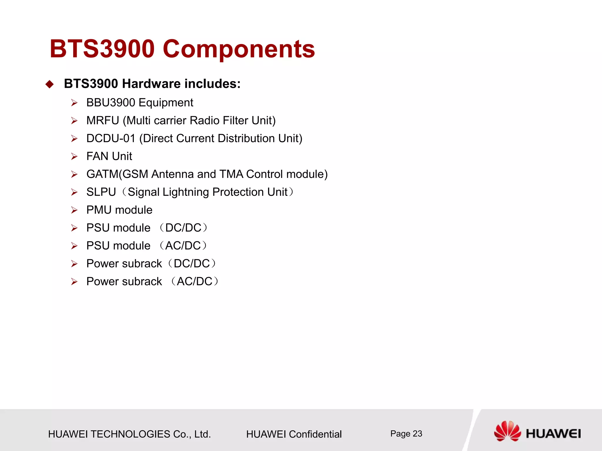 HUAWEI BTS3900 Hardware Structure and Principle-200903-ISSUE1.0-B.ppt ...