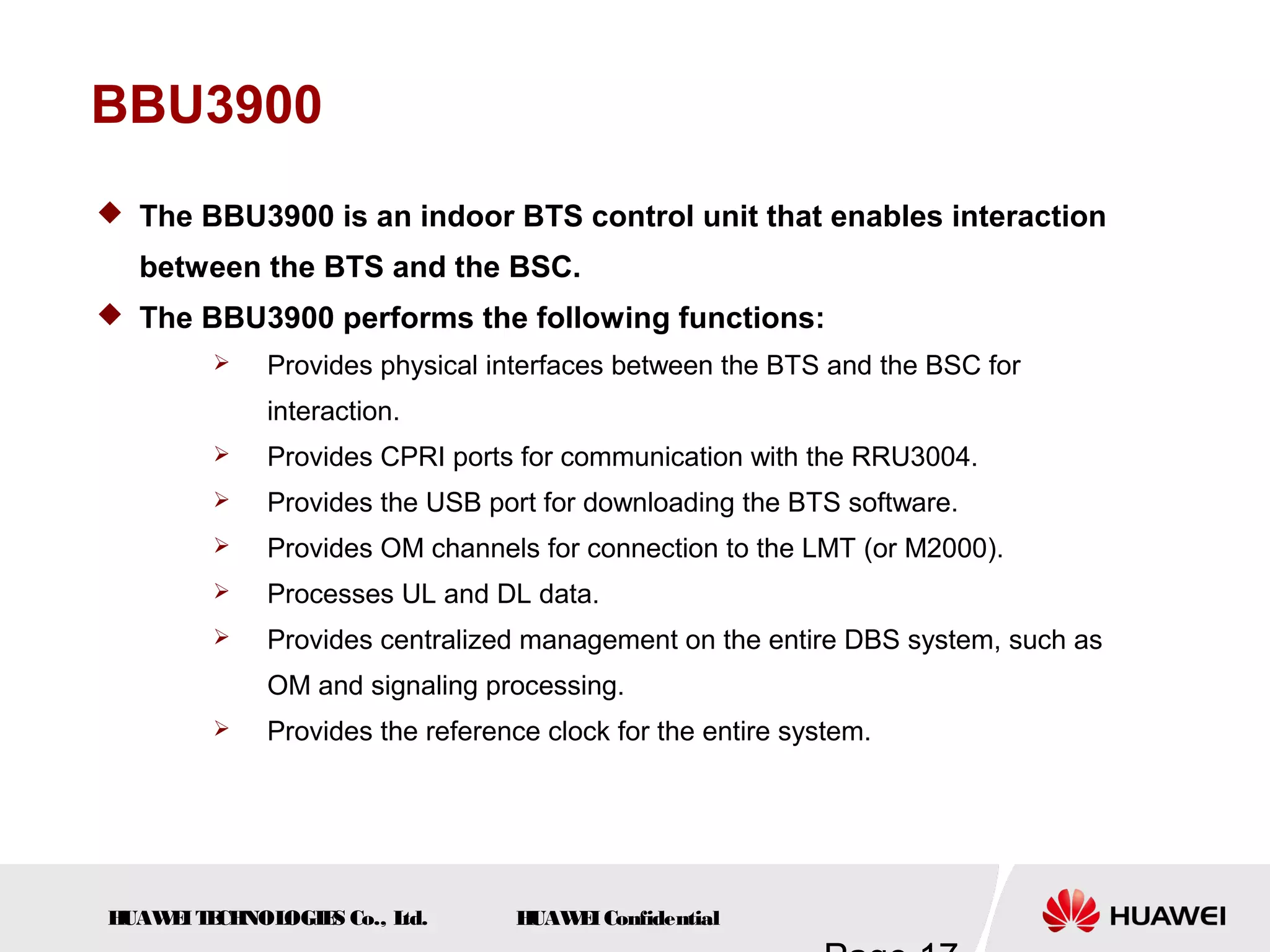 Huawei DBS 3900 Hardware Structure | PDF | Computer Networking | Computing