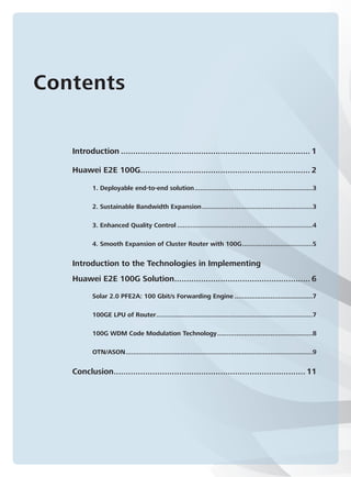 Huawei E2E 100G Solution | PDF