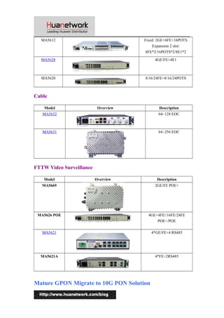 Huawei ftth c b e2 e solution | PDF