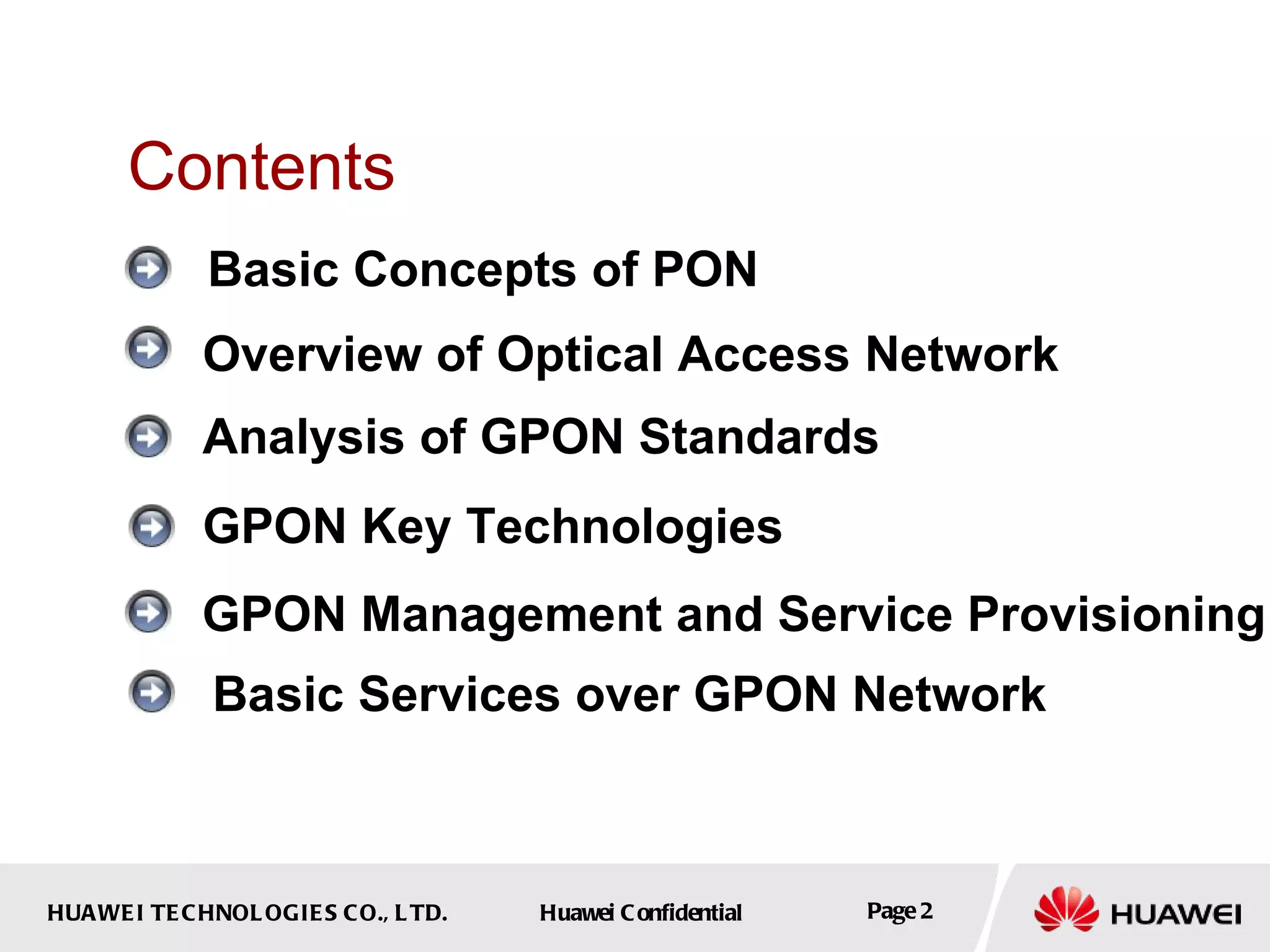 Huawei GPON Fundamentals | PDF