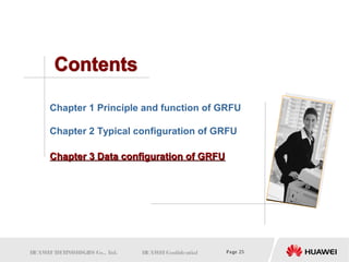 Huawei gsm grfu introduction | PPT