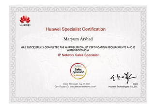 Huawei IP Network Sales Specialist | PPT