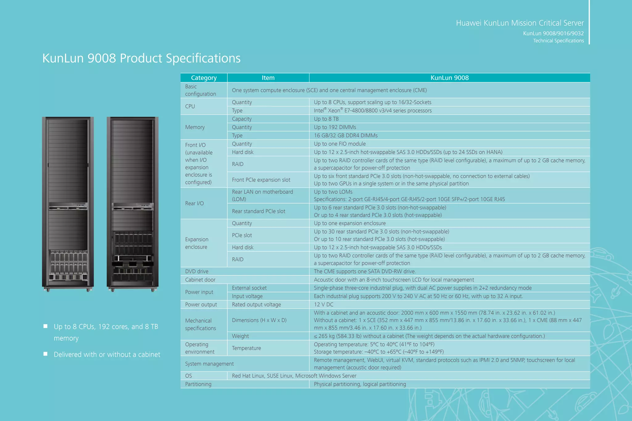 Huawei kun lun mission critical server data sheet | PDF