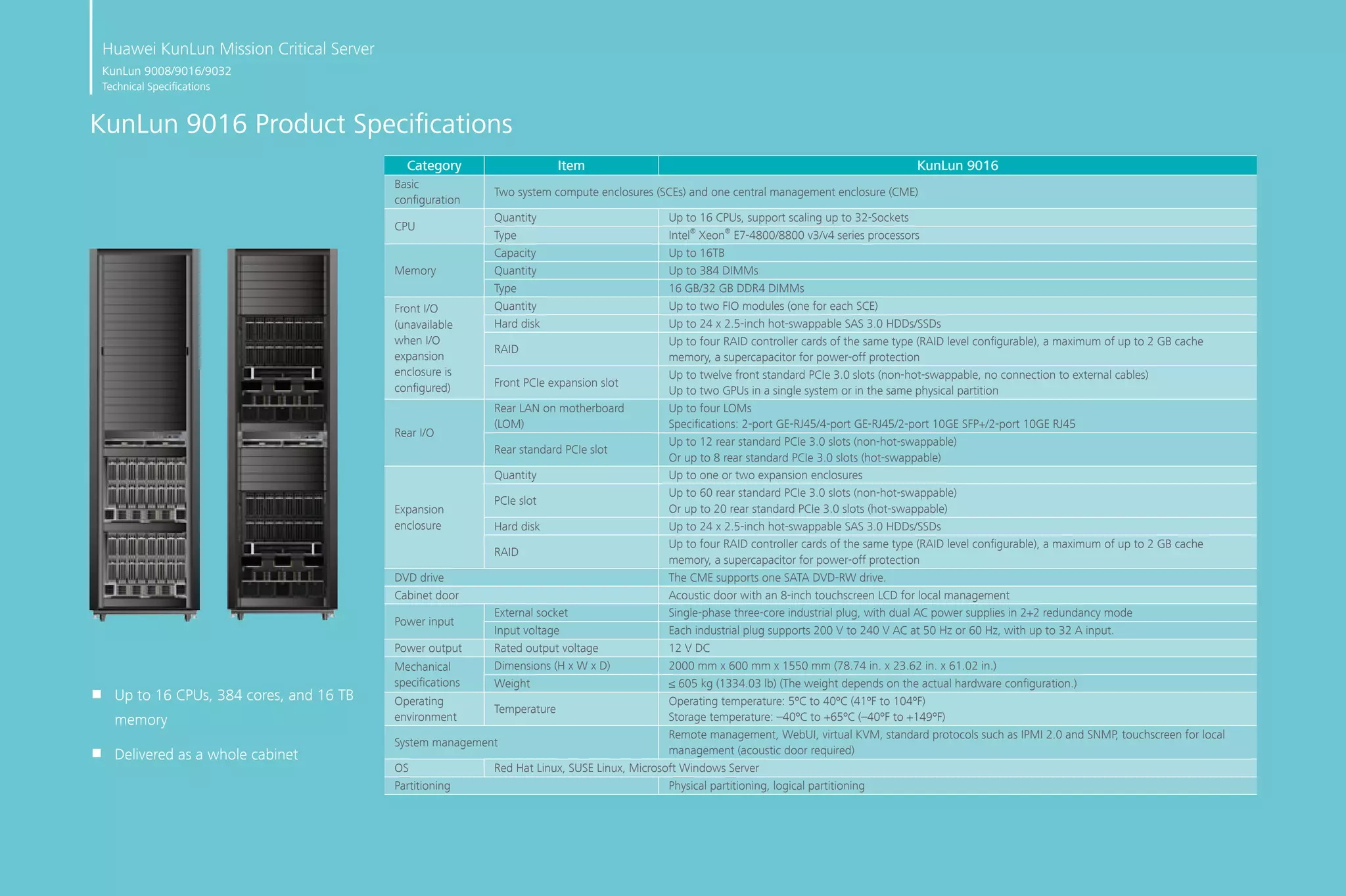 Huawei kun lun mission critical server data sheet | PDF