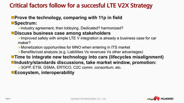 Huawei about LTE V2X Standardisation in 3GPP | PPT