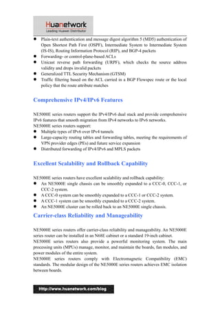 Huawei net engine5000e core router chassis and features | DOC