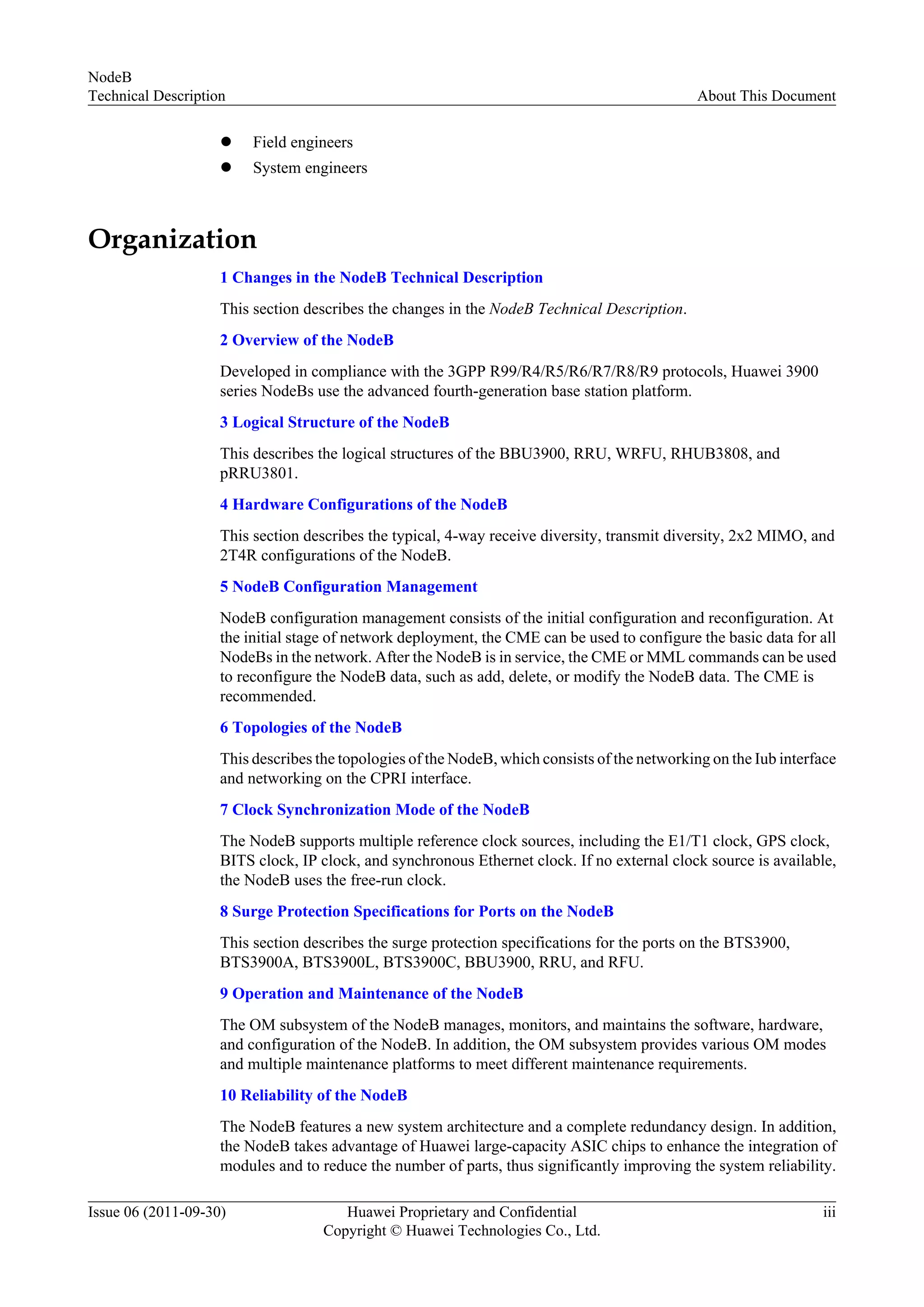 Huawei node b technical-description | PDF