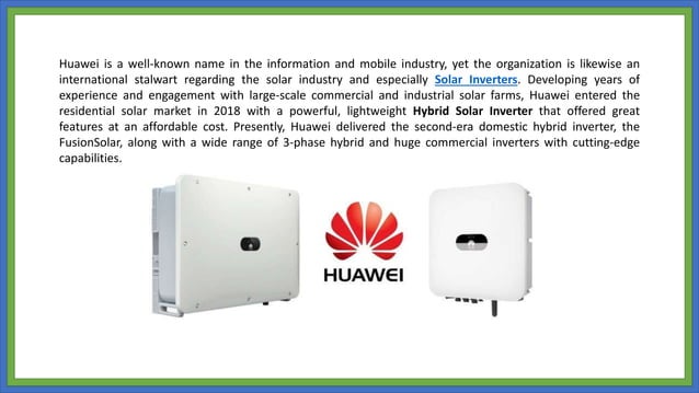 Huawei On-grid Solar Inverters | PPTX | Gas and Electric | Home Utilities