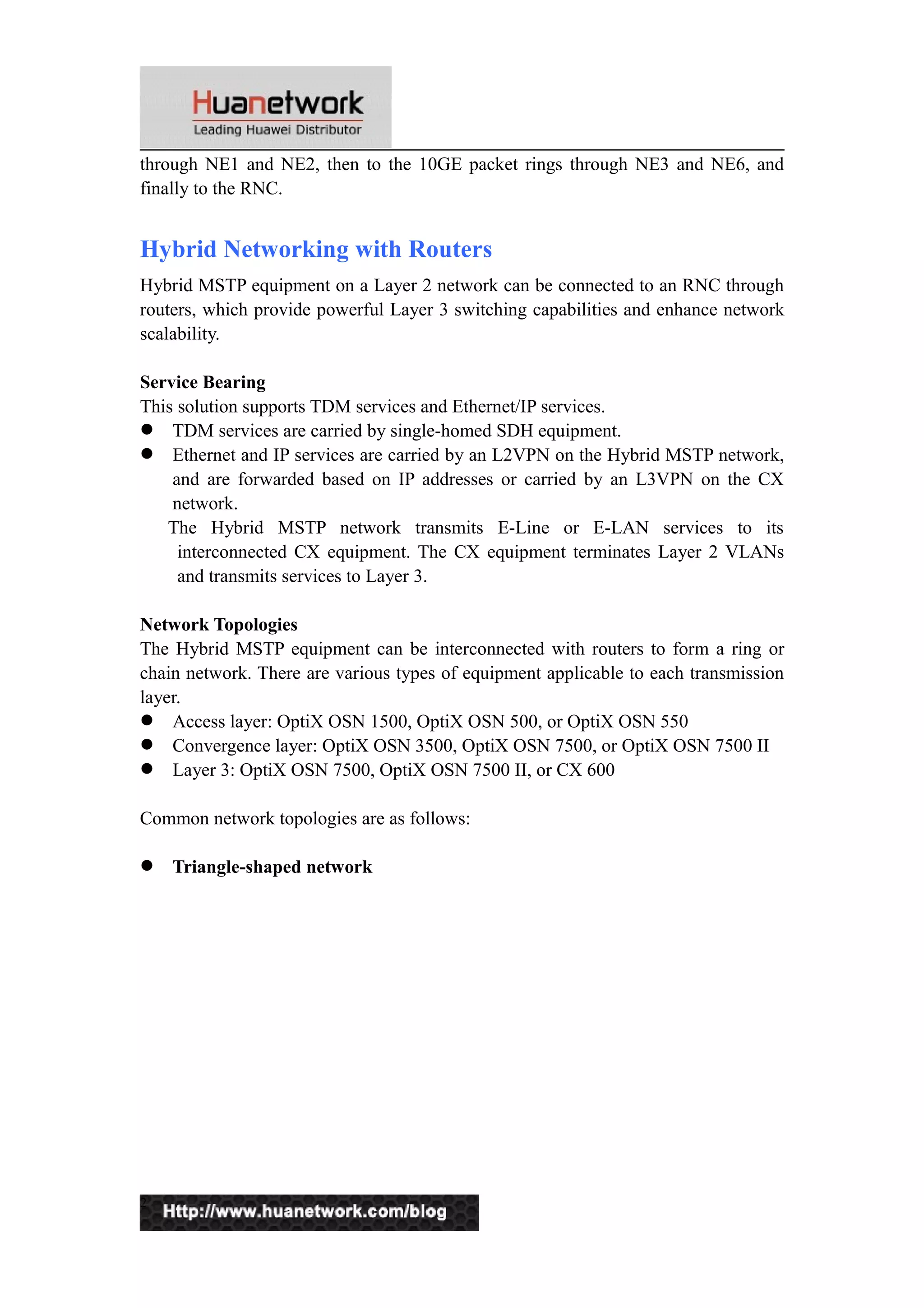 Huawei osn3500 typical networking in packet mode | DOC