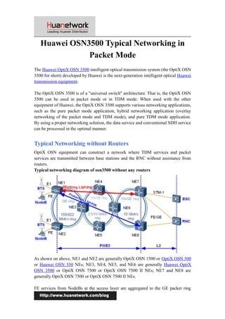 Huawei osn3500 typical networking in packet mode | PDF