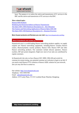 Huawei osn3500 typical networking in packet mode | PDF