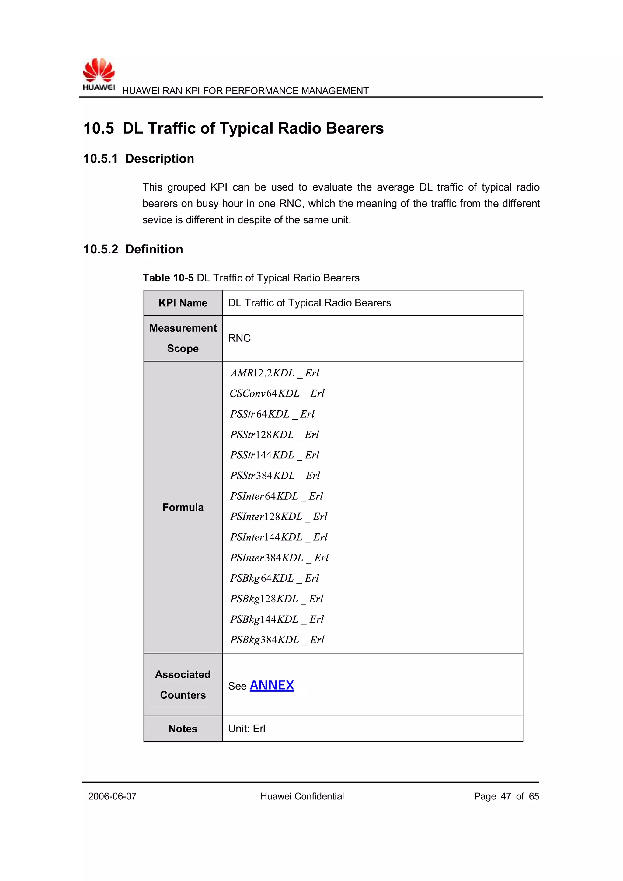 Huawei ran kpi_for_performance_managemen | PDF