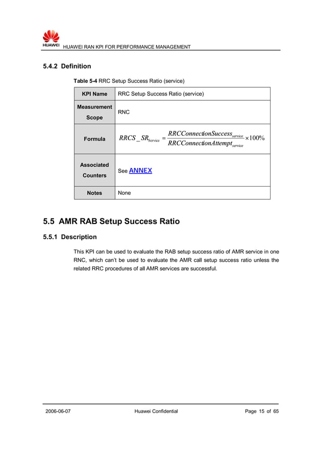 Huawei ran kpi_for_performance_managemen | PDF | Computer Networking ...