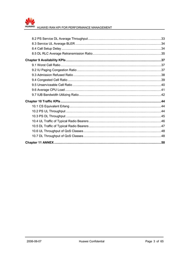 Huawei ran kpi_for_performance_managemen | PDF | Computer Networking ...
