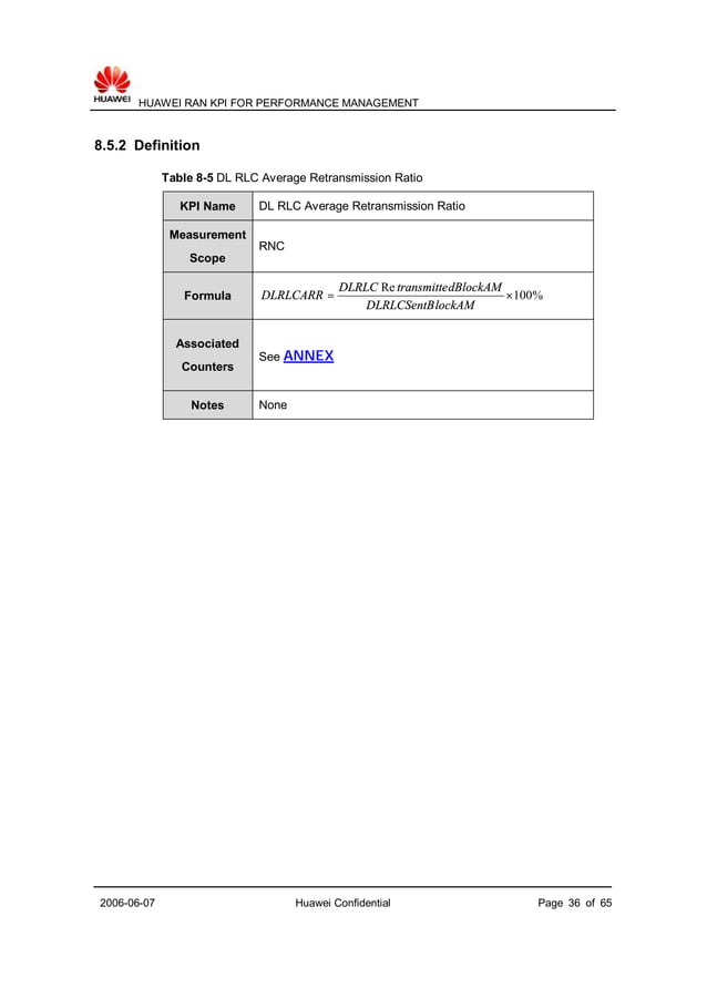 Huawei ran kpi_for_performance_managemen | PDF | Computer Networking ...